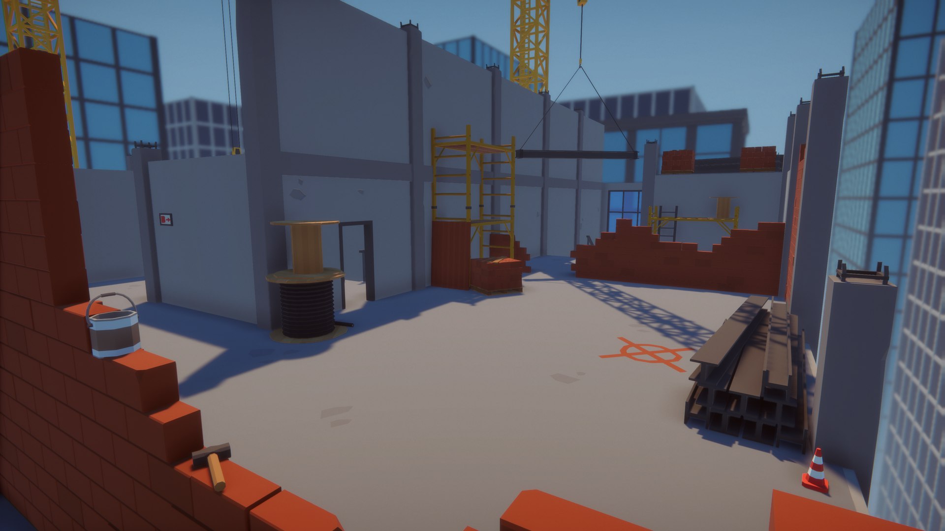 Low Poly FPS Map Vol6 - Construction Shooter Map 3D Model - TurboSquid ...