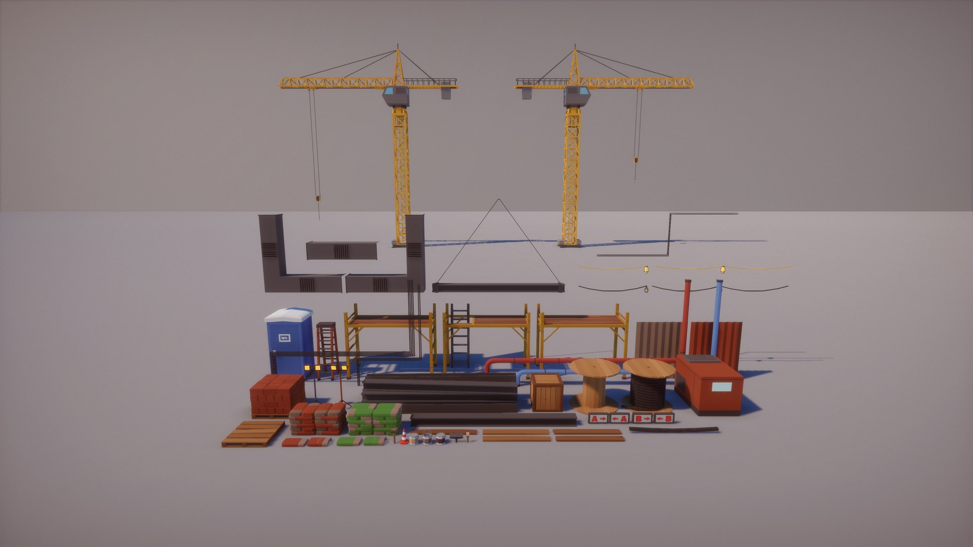 Low Poly FPS Map Vol6 - Construction Shooter Map 3D Model - TurboSquid ...