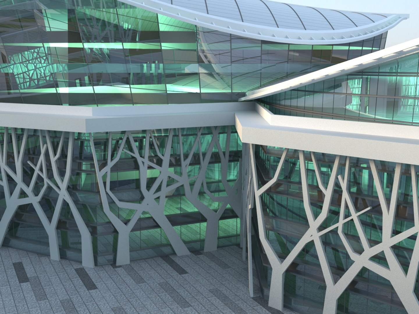 3D Model Futuristic Museum 1 - TurboSquid 1909816