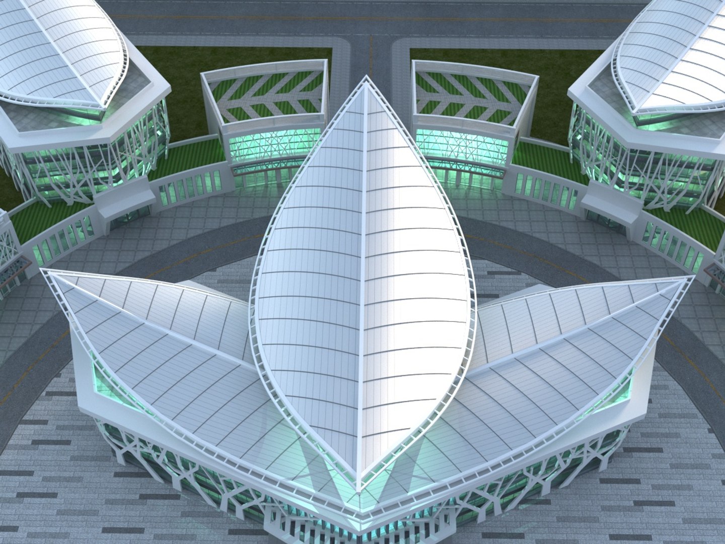 3D Model Futuristic Museum 1 - TurboSquid 1909816