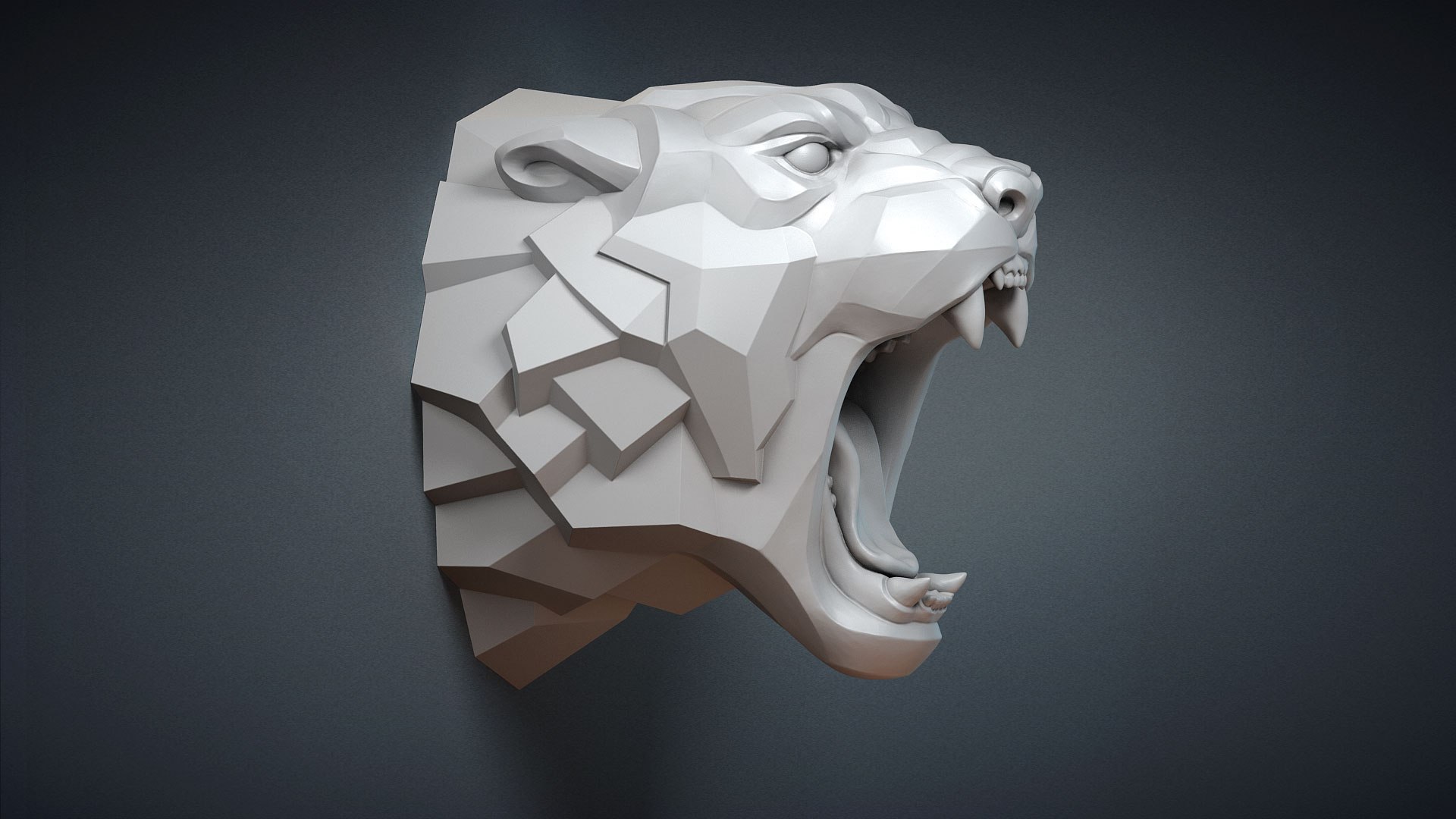 Angry Cheetah Stylised Animal Head Model - TurboSquid 1604989