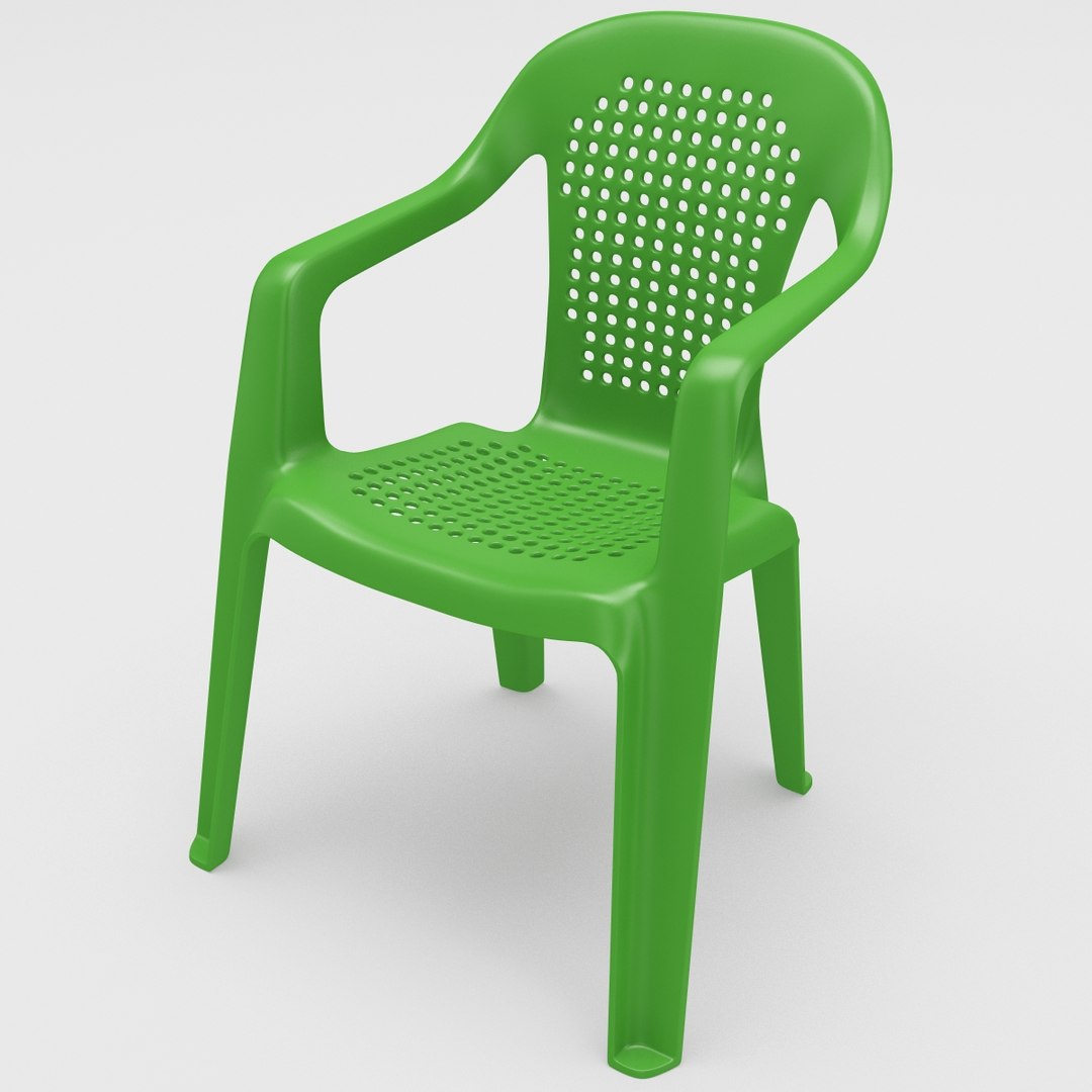 3d Monobloc Chair 3 Model