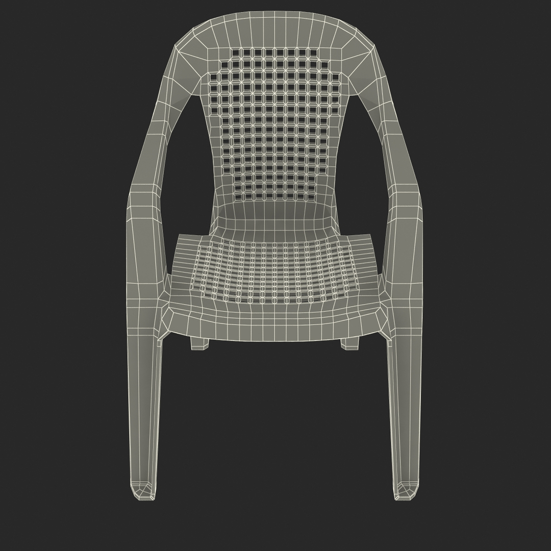 3d Monobloc Chair 3 Model