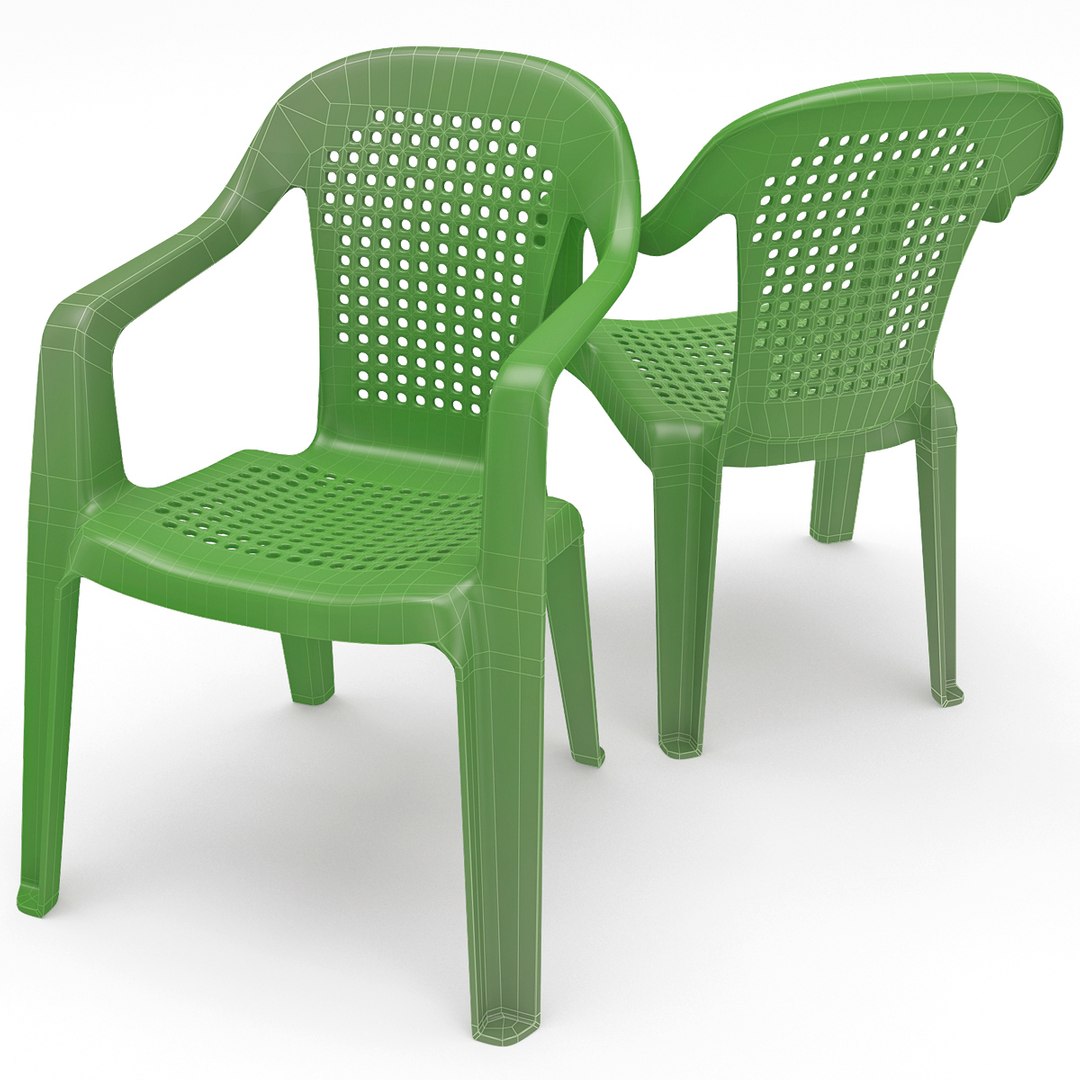 3d Monobloc Chair 3 Model
