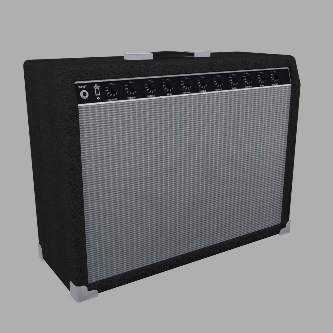 3d model guitar amplifier