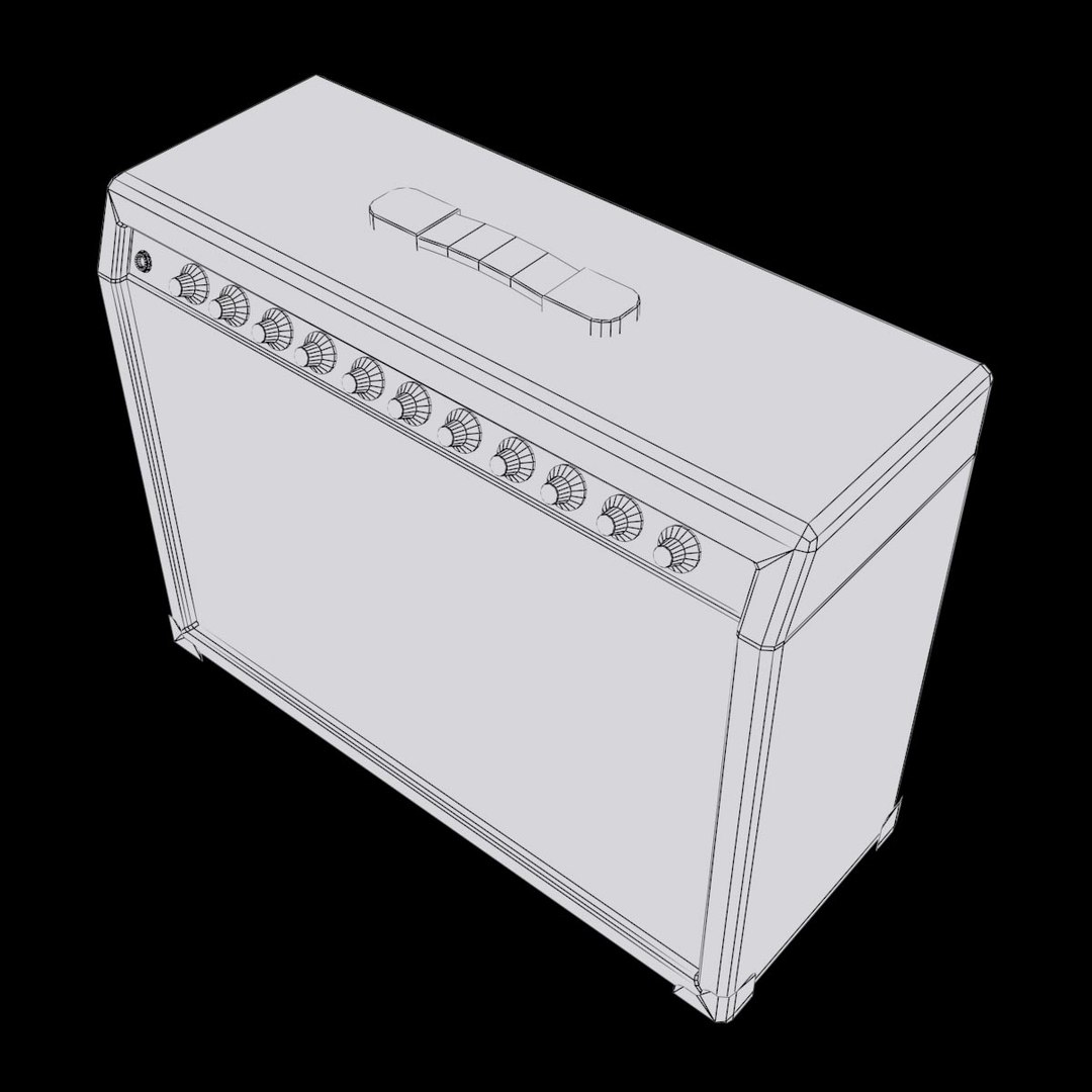 3d model guitar amplifier