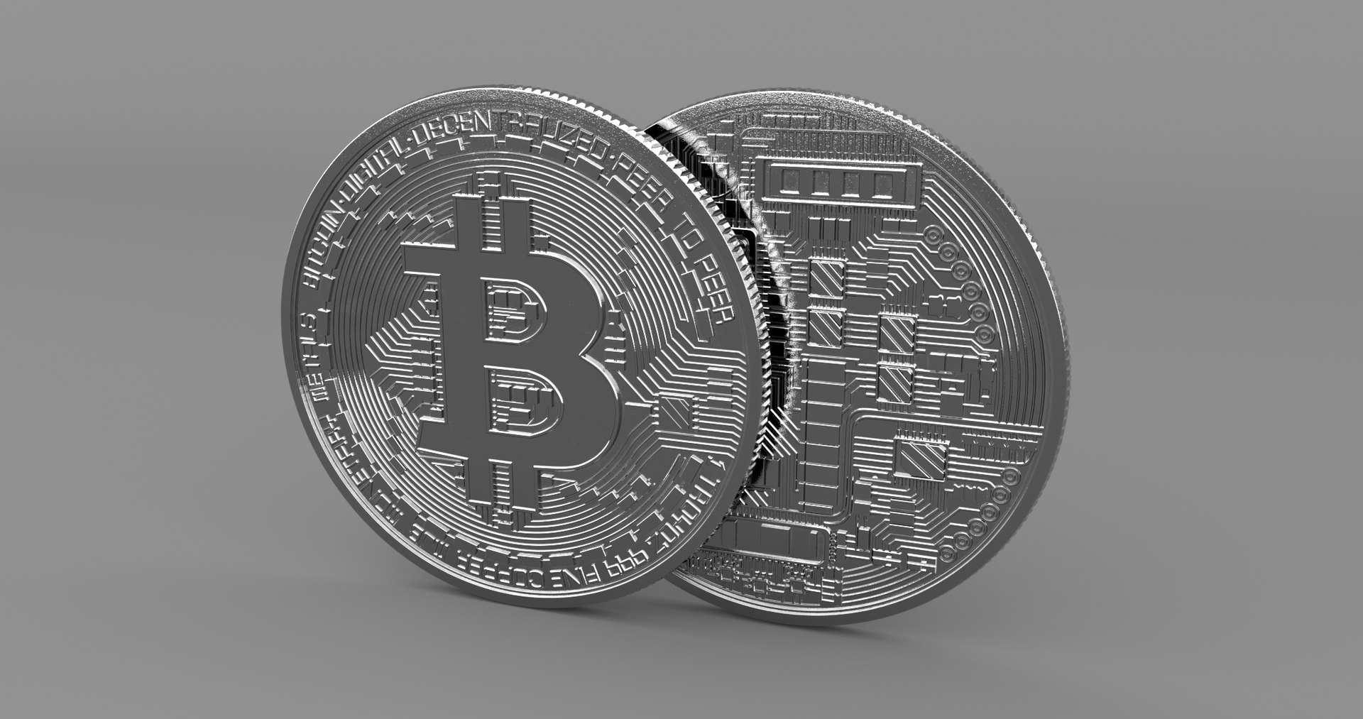 3D BitcoinHighSilver Model - TurboSquid 1876268