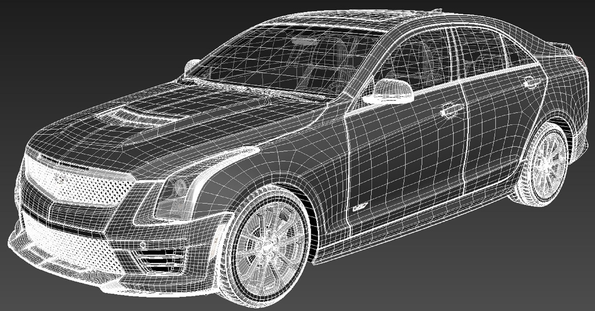 2016 Sedan Cadillac 3d Model
