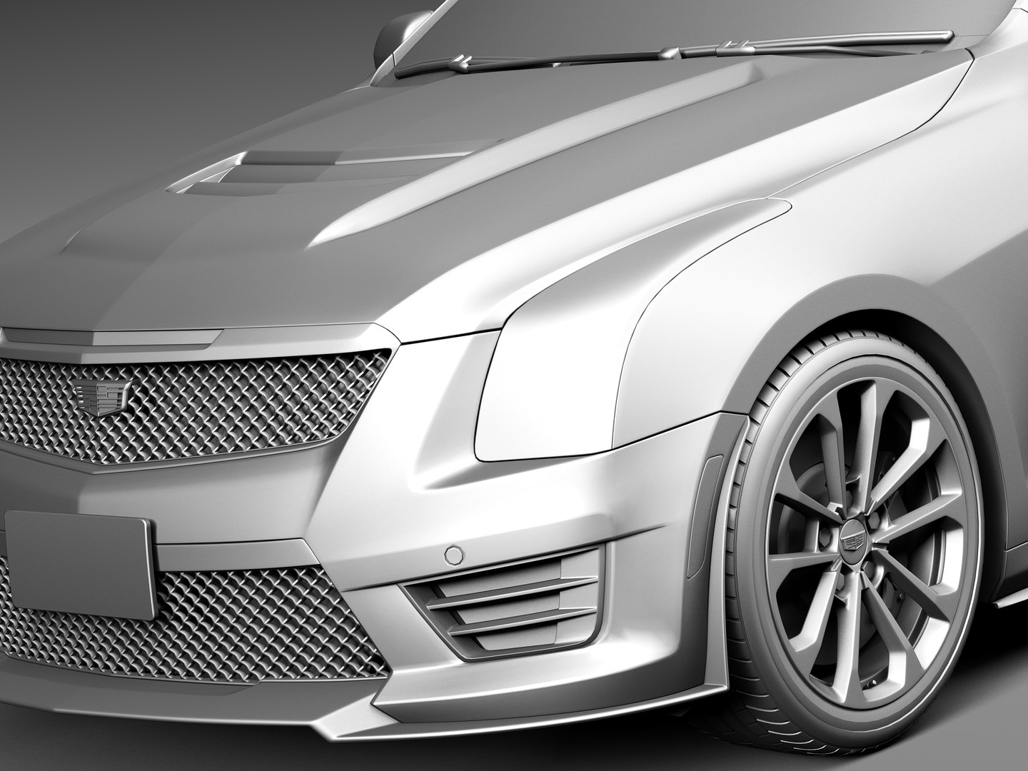 2016 Sedan Cadillac 3d Model