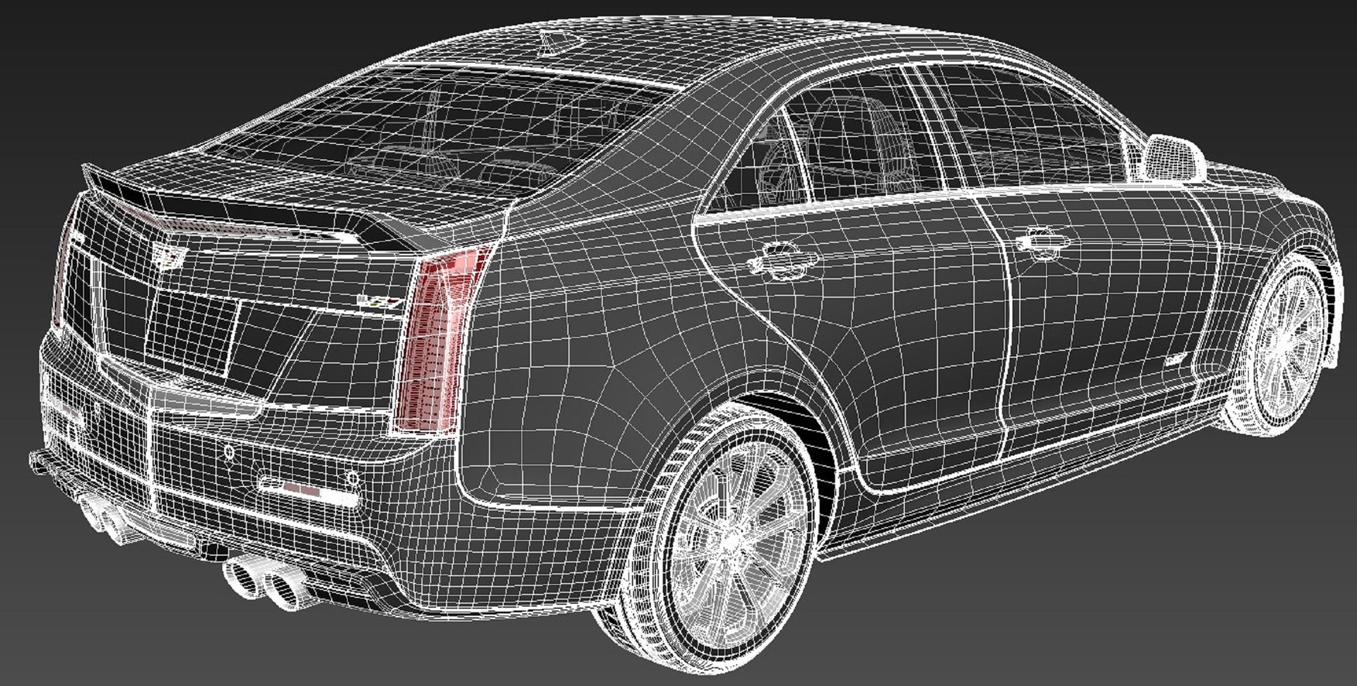 2016 Sedan Cadillac 3d Model