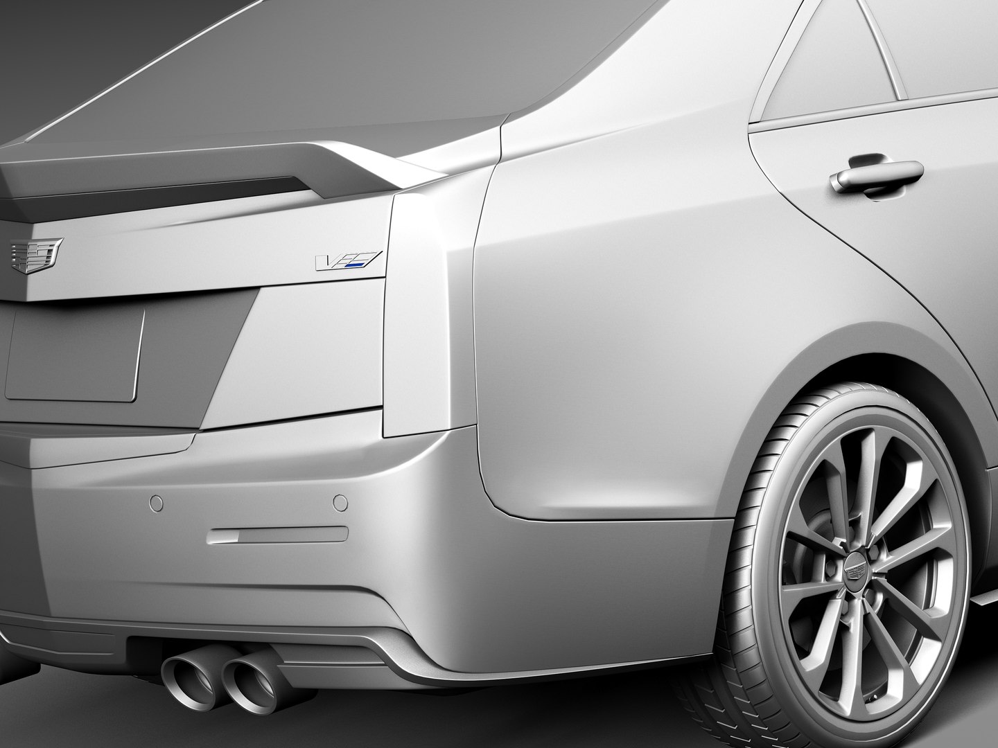 2016 Sedan Cadillac 3d Model