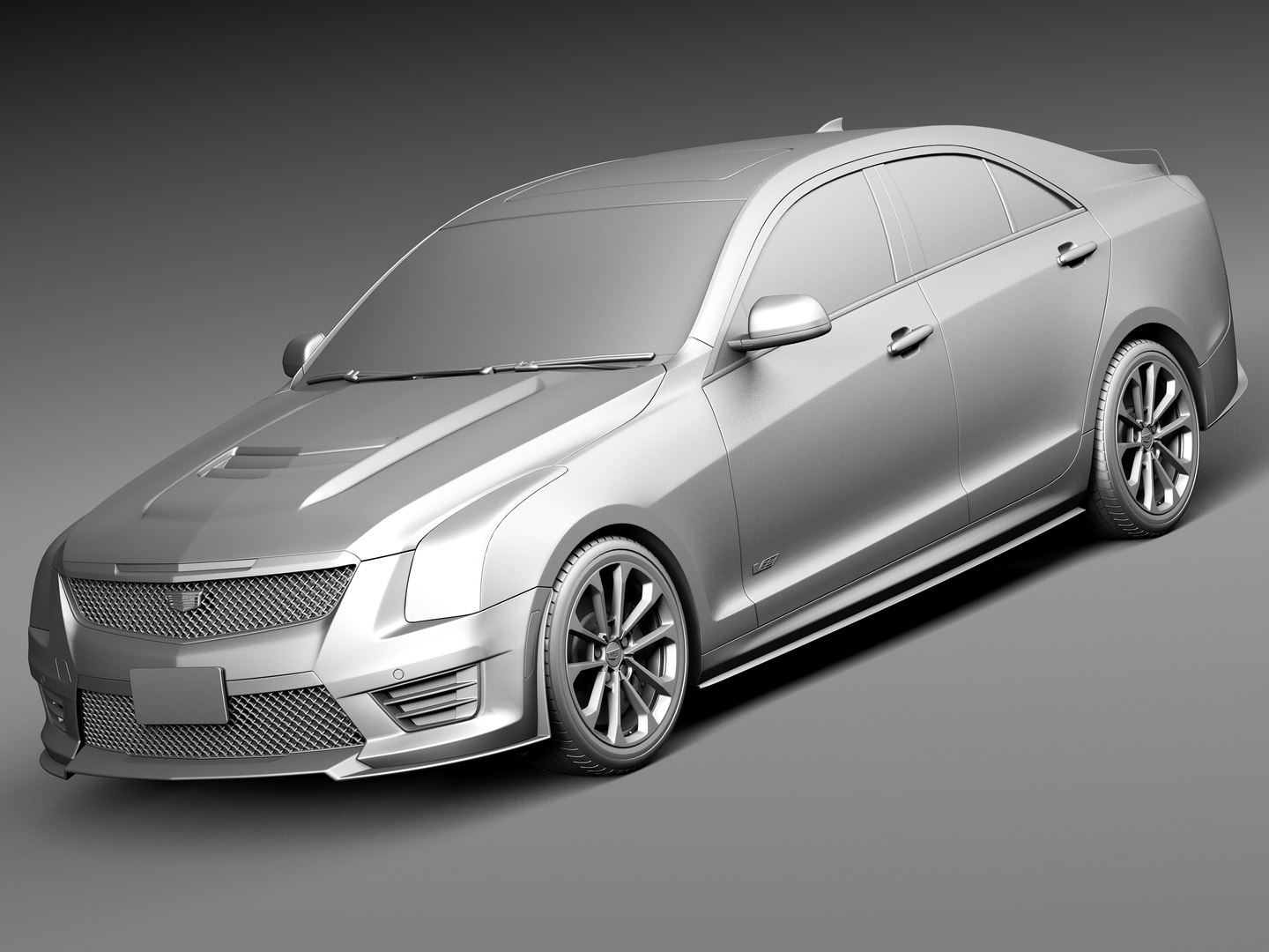 2016 Sedan Cadillac 3d Model