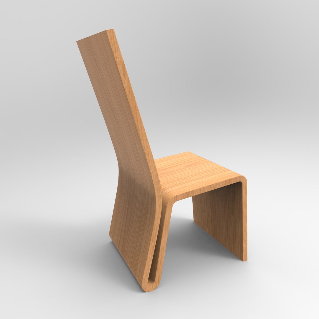 3d chair design wood
