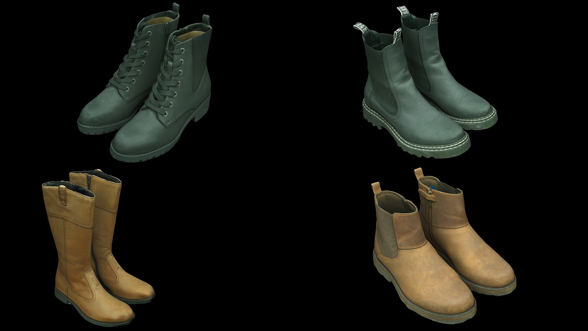 Shoes Collection 48 Boots 3D Model - TurboSquid 2149388