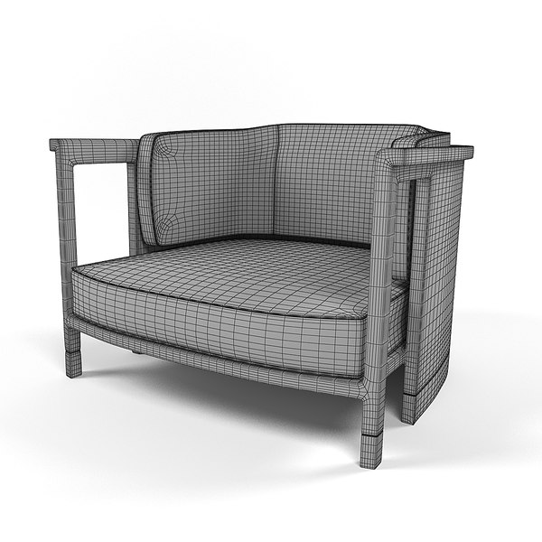 3d model of armchair chair