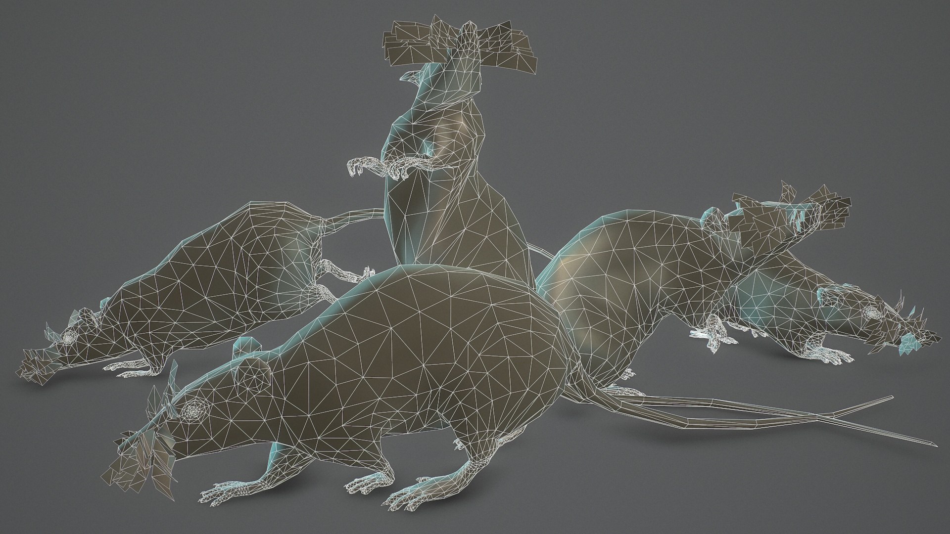 3D Low-poly Animations Rat Model - TurboSquid 1712116