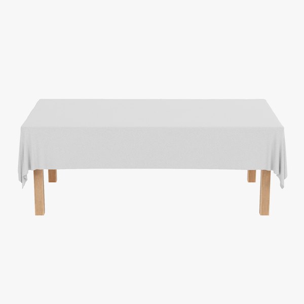 Tablecloth with Table Rectangular 3D model - TurboSquid 1953631