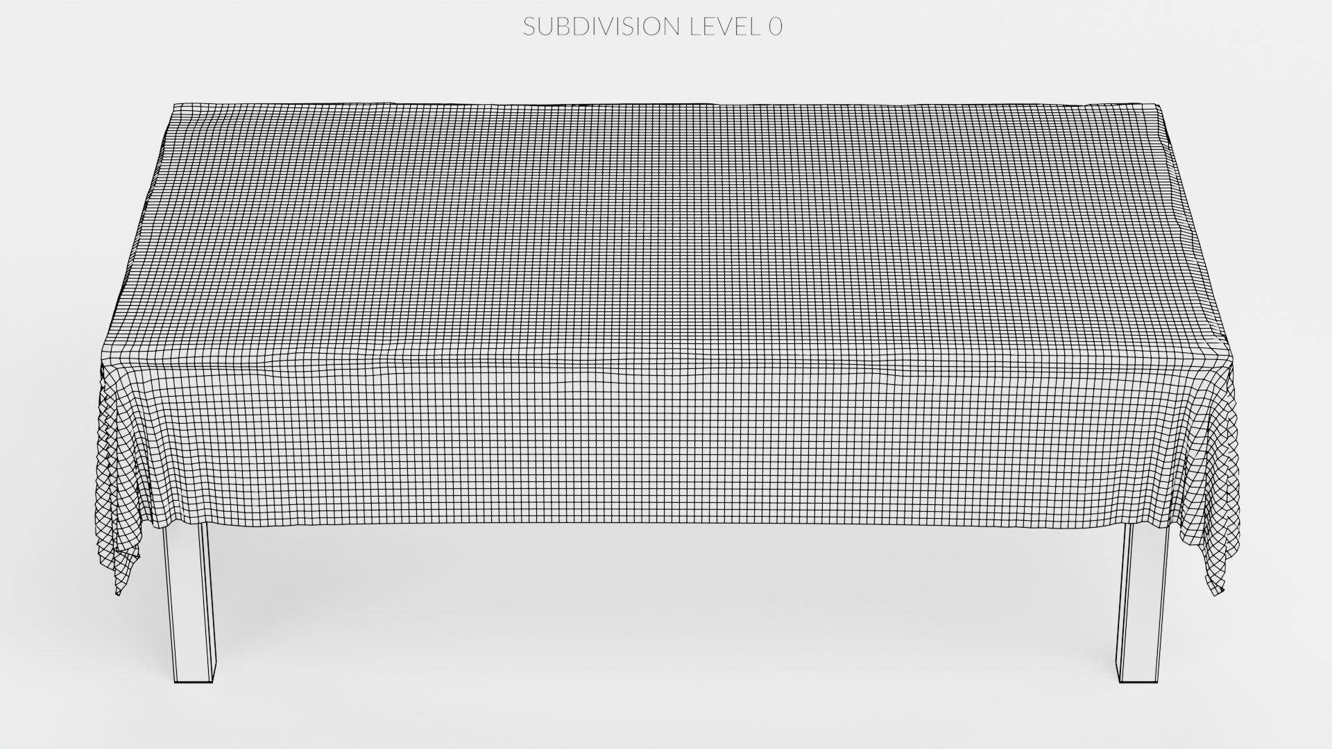 Tablecloth With Table Rectangular 3D Model - TurboSquid 1953631