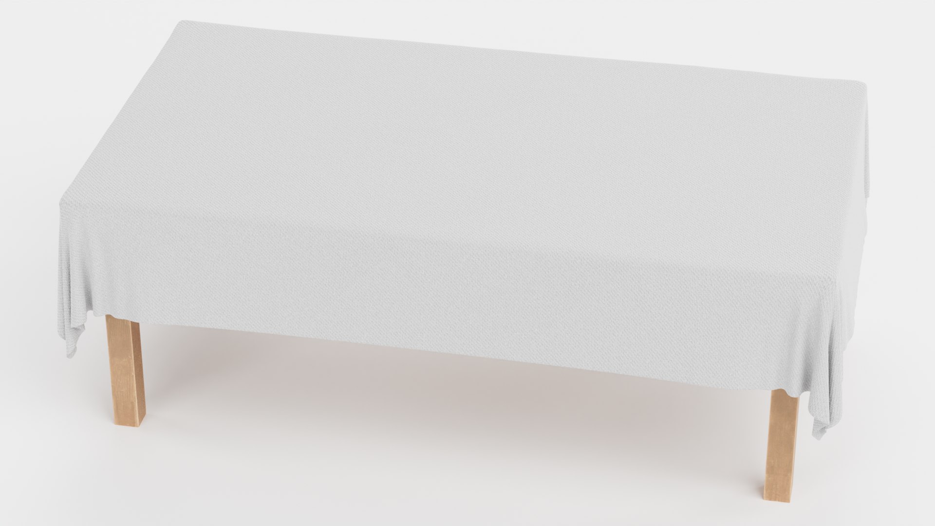 Tablecloth With Table Rectangular 3D Model - TurboSquid 1953631