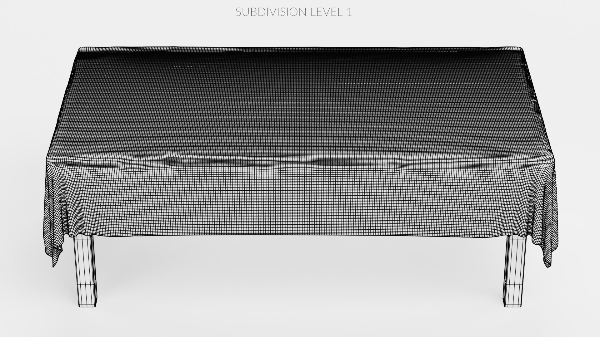 Tablecloth With Table Rectangular 3D Model - TurboSquid 1953631