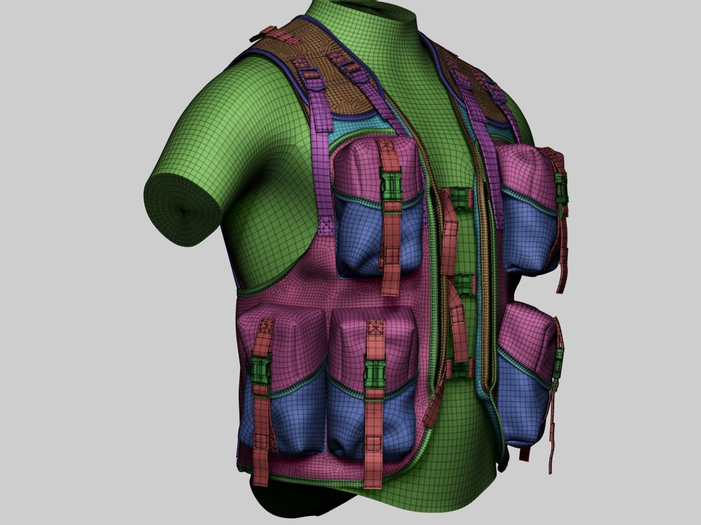 Zbrush Dpm Assault Vest 3D Model - TurboSquid 1371178