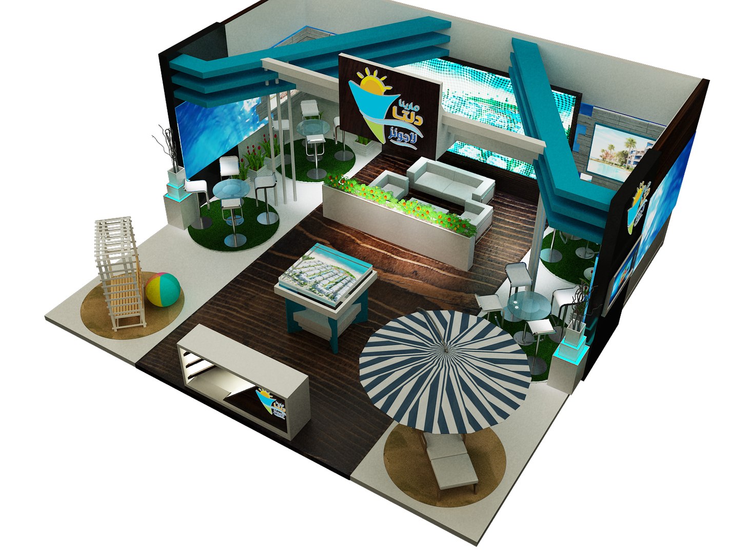 3D stand exhibition booth model - TurboSquid 1643928