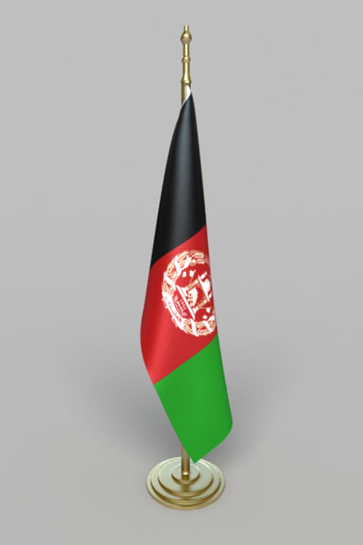 3d Model Flag Afghanistan