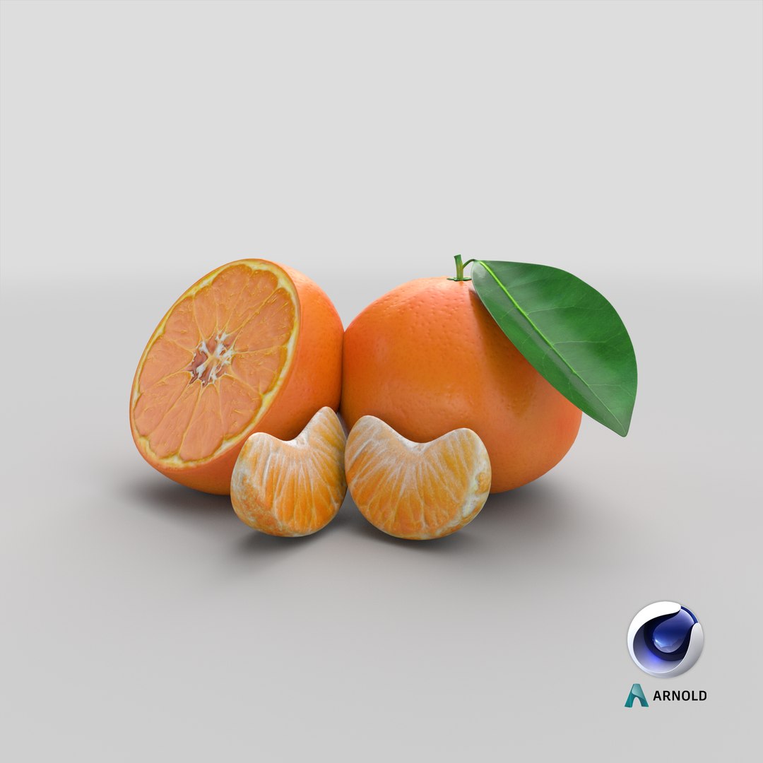 Realistic tangerine 3D - TurboSquid 1205849
