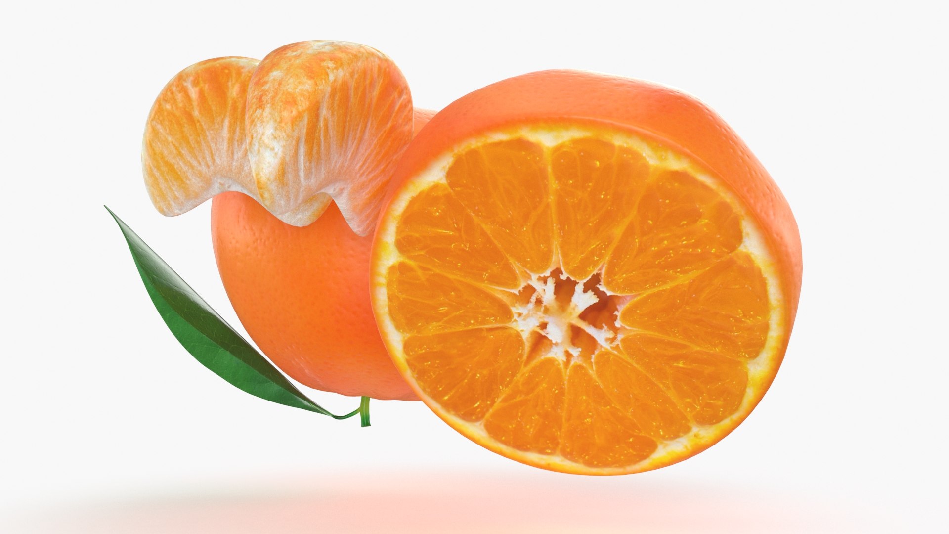 Realistic tangerine 3D - TurboSquid 1205849