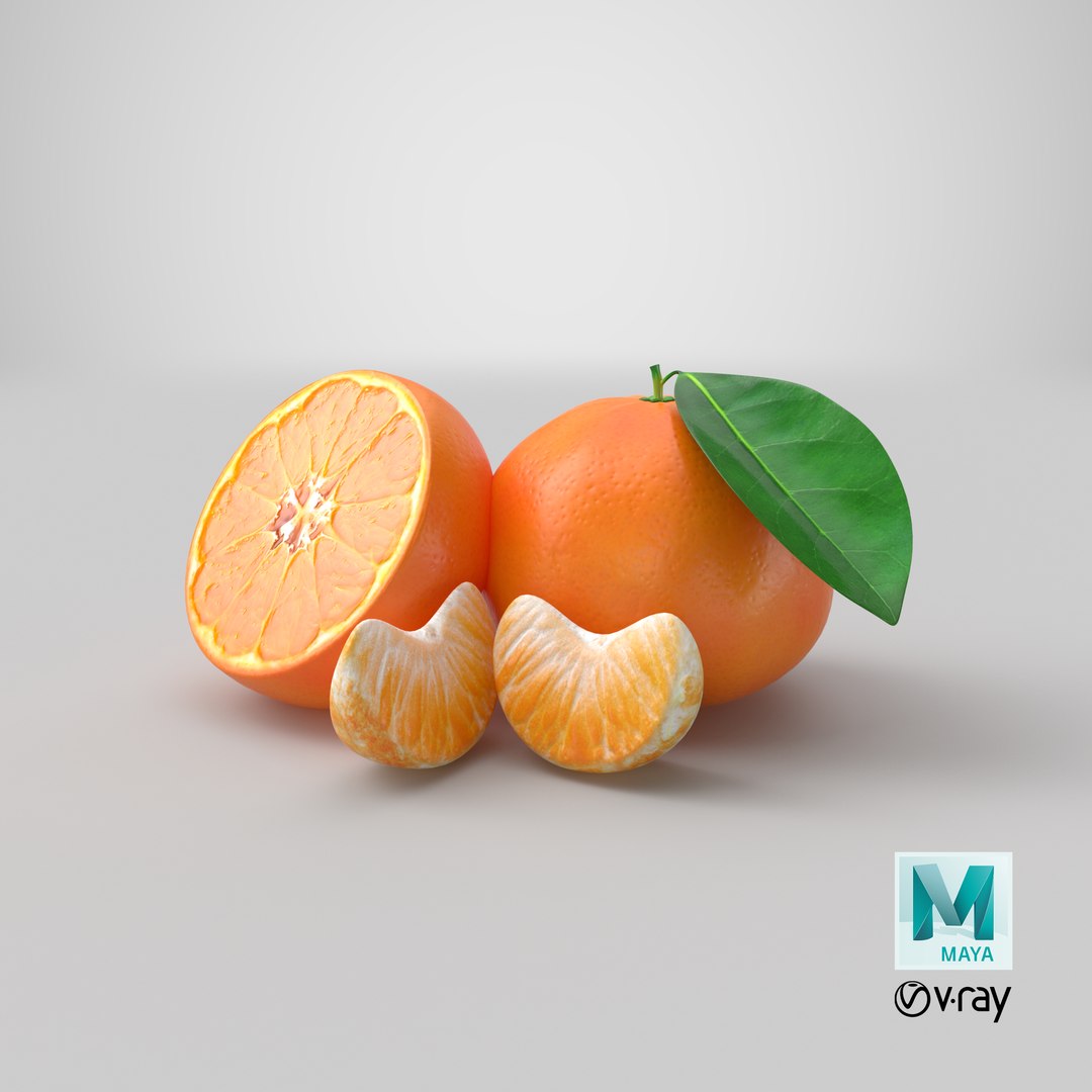 Realistic tangerine 3D - TurboSquid 1205849