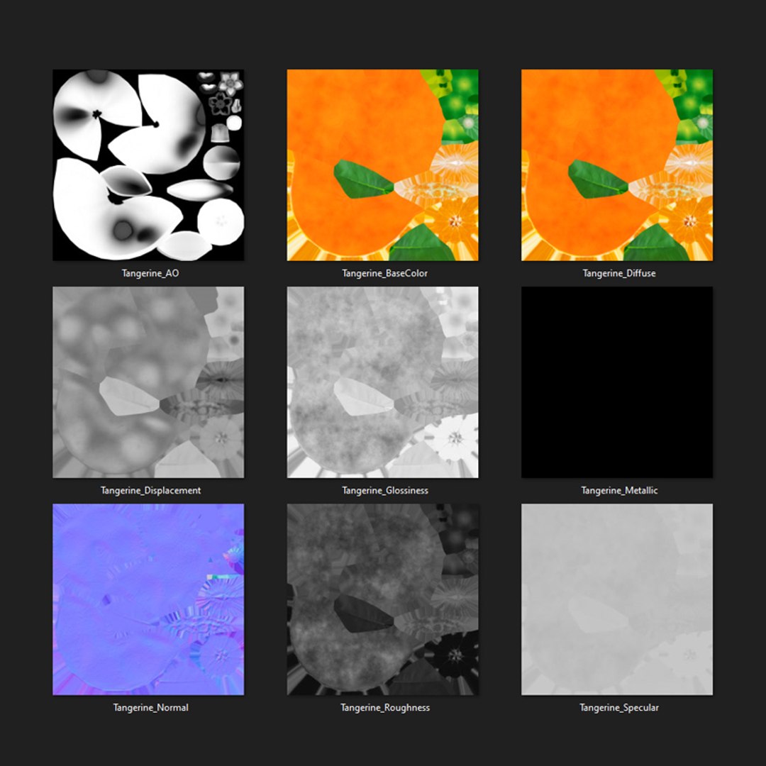 Realistic tangerine 3D - TurboSquid 1205849