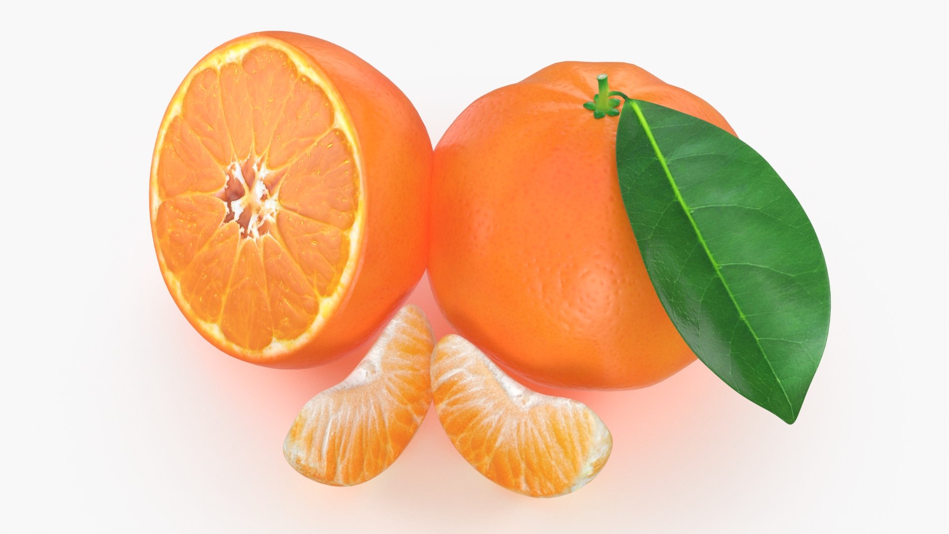 Realistic tangerine 3D - TurboSquid 1205849
