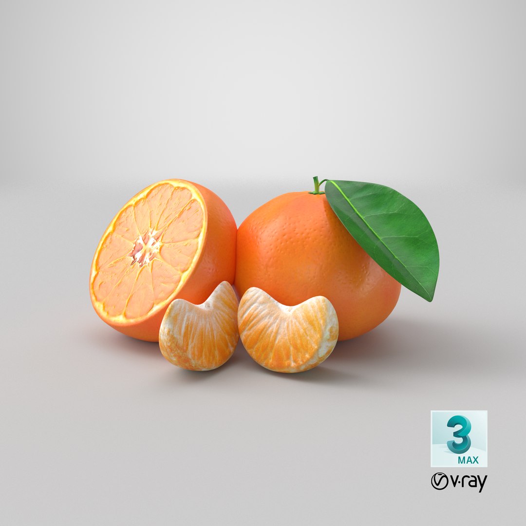 Realistic tangerine 3D - TurboSquid 1205849