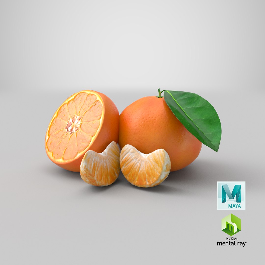 Realistic tangerine 3D - TurboSquid 1205849