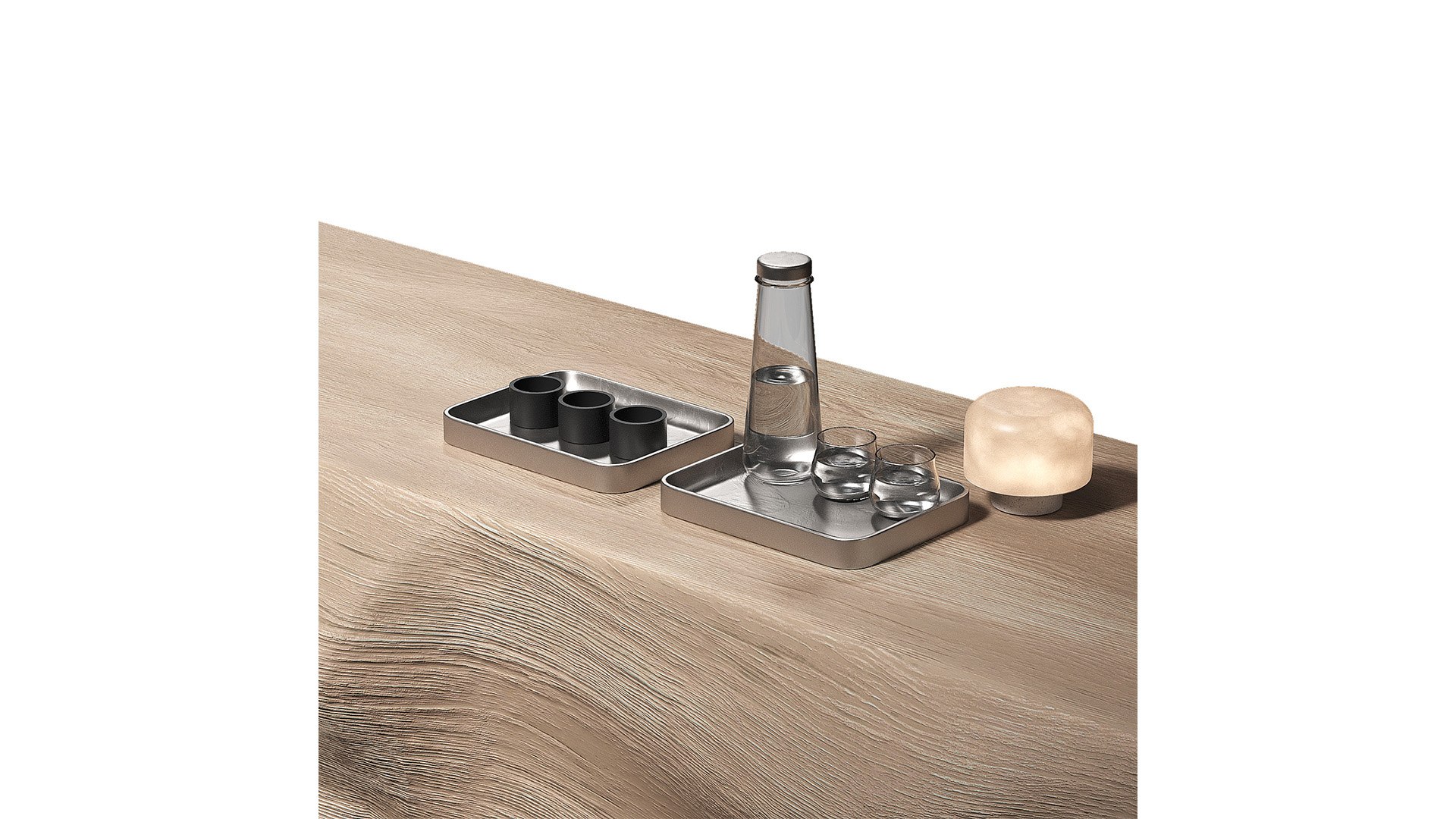 3D Model Bar Counter Desk Wavy Wood And Stone Options - TurboSquid 2351682