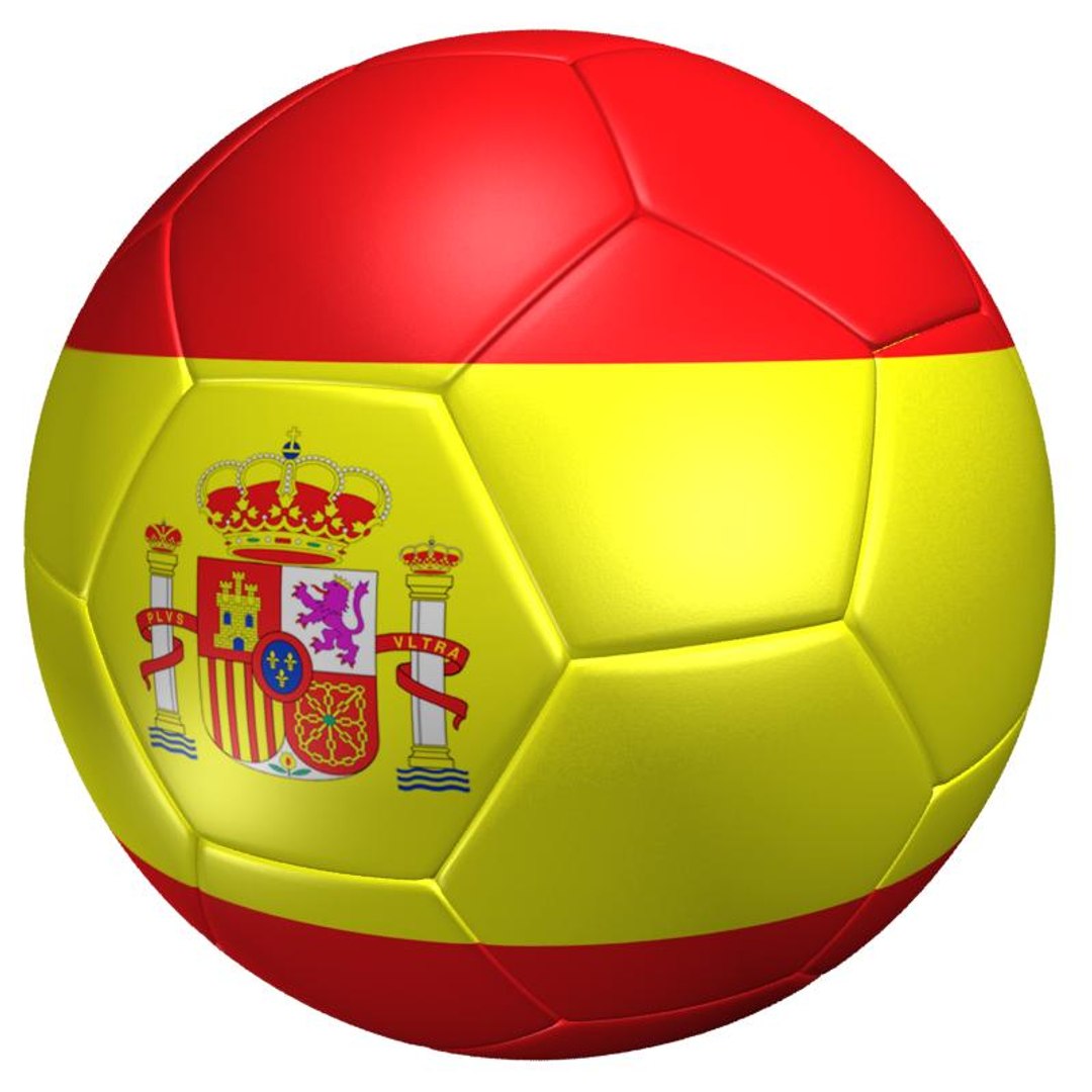 3ds Max Soccer Ball Spain Flag