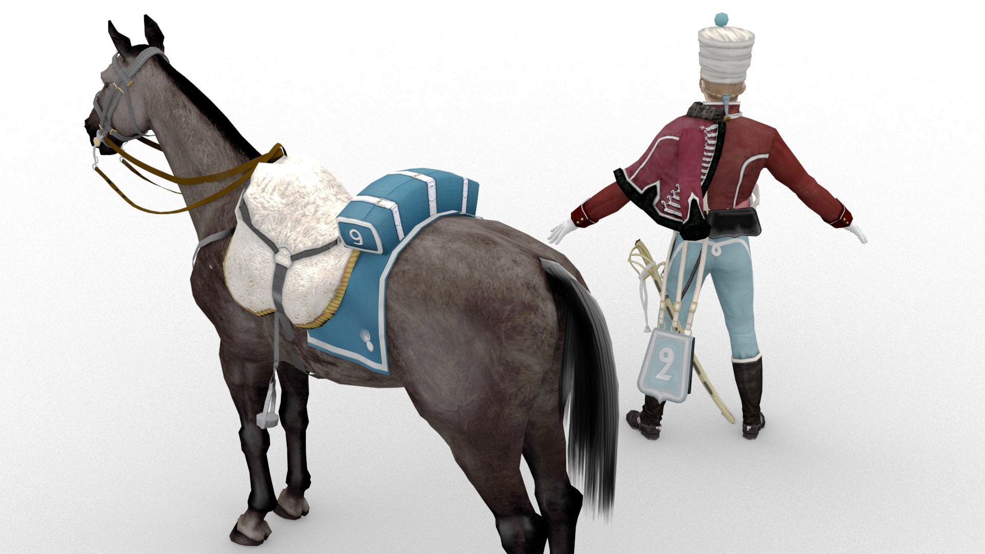 3D French Hussar Model - TurboSquid 1988431