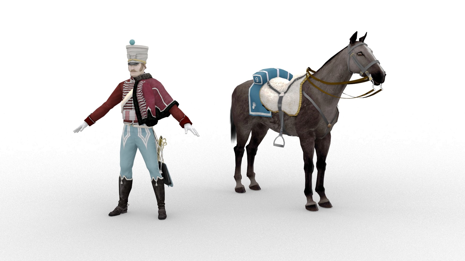 3D French Hussar Model - TurboSquid 1988431
