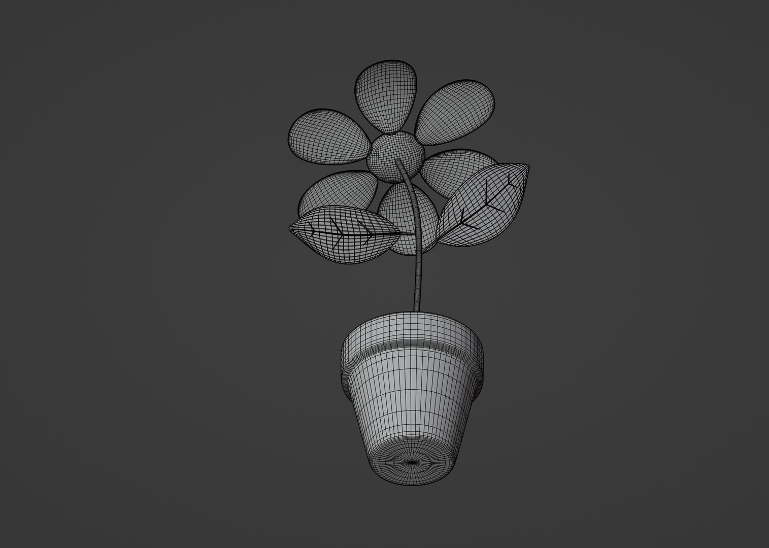 Flower In A Pot Model - TurboSquid 2196689