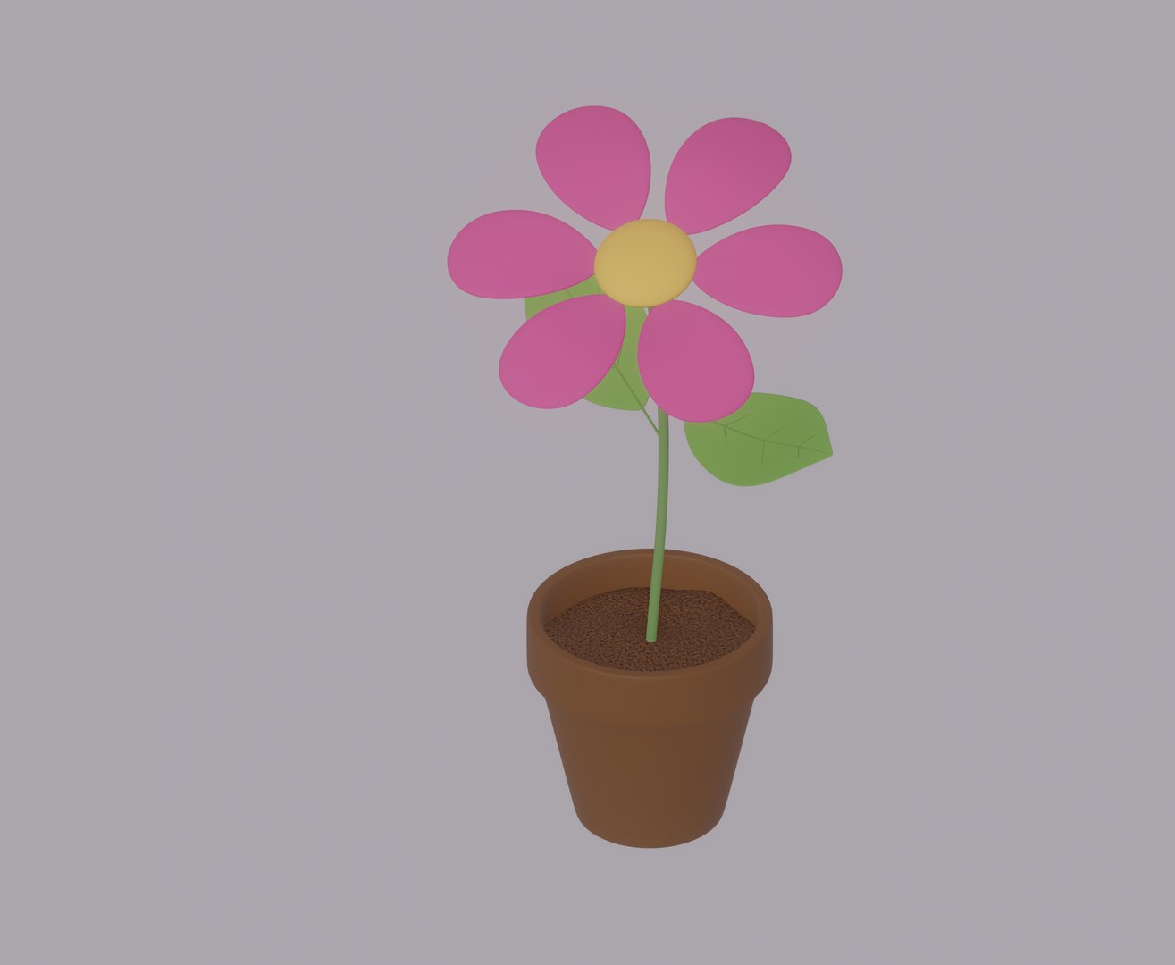 Flower In A Pot Model - TurboSquid 2196689
