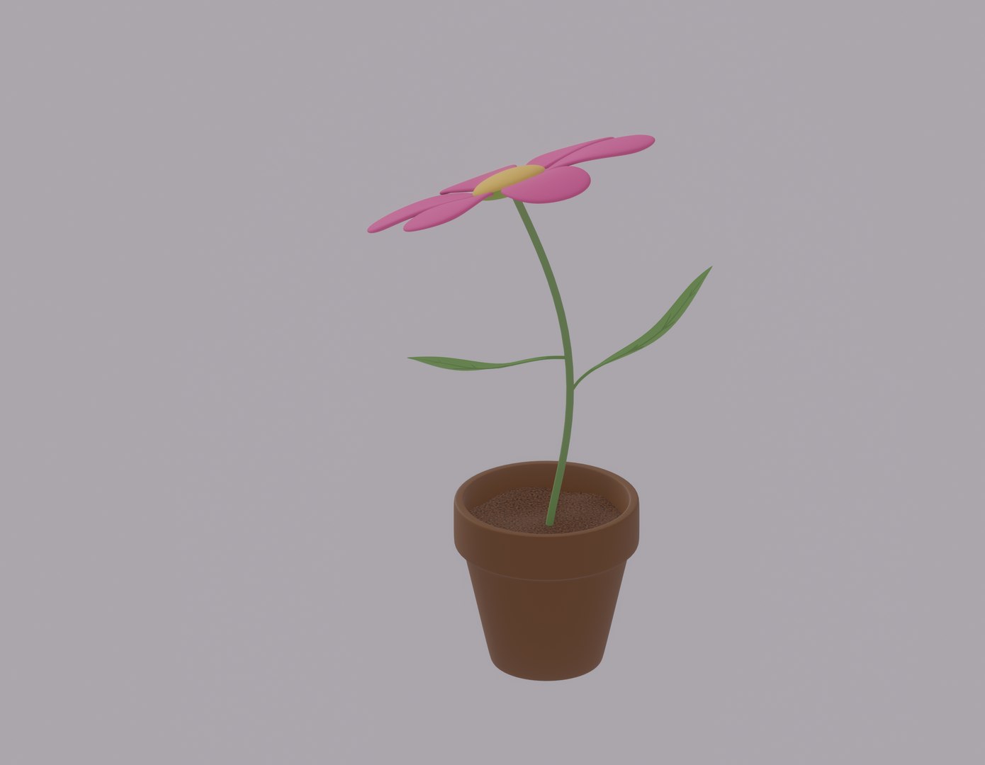 Flower In A Pot Model - TurboSquid 2196689