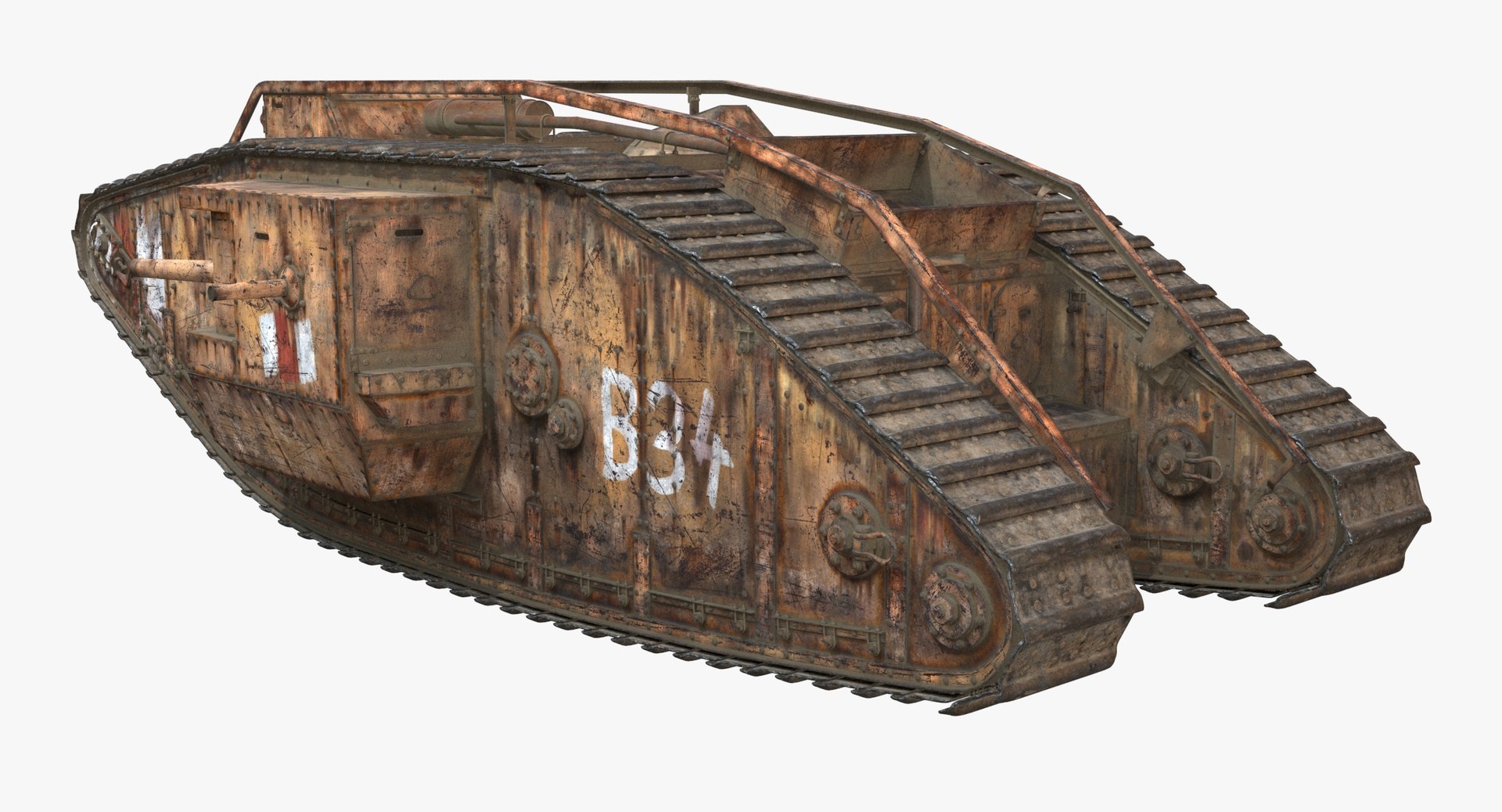 Mark Iv Wwi Tank Model - TurboSquid 1182836