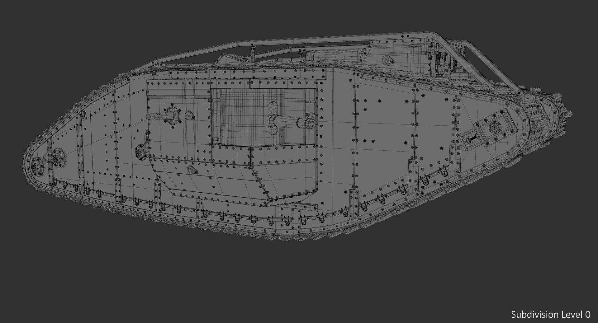 Mark Iv Wwi Tank Model - TurboSquid 1182836