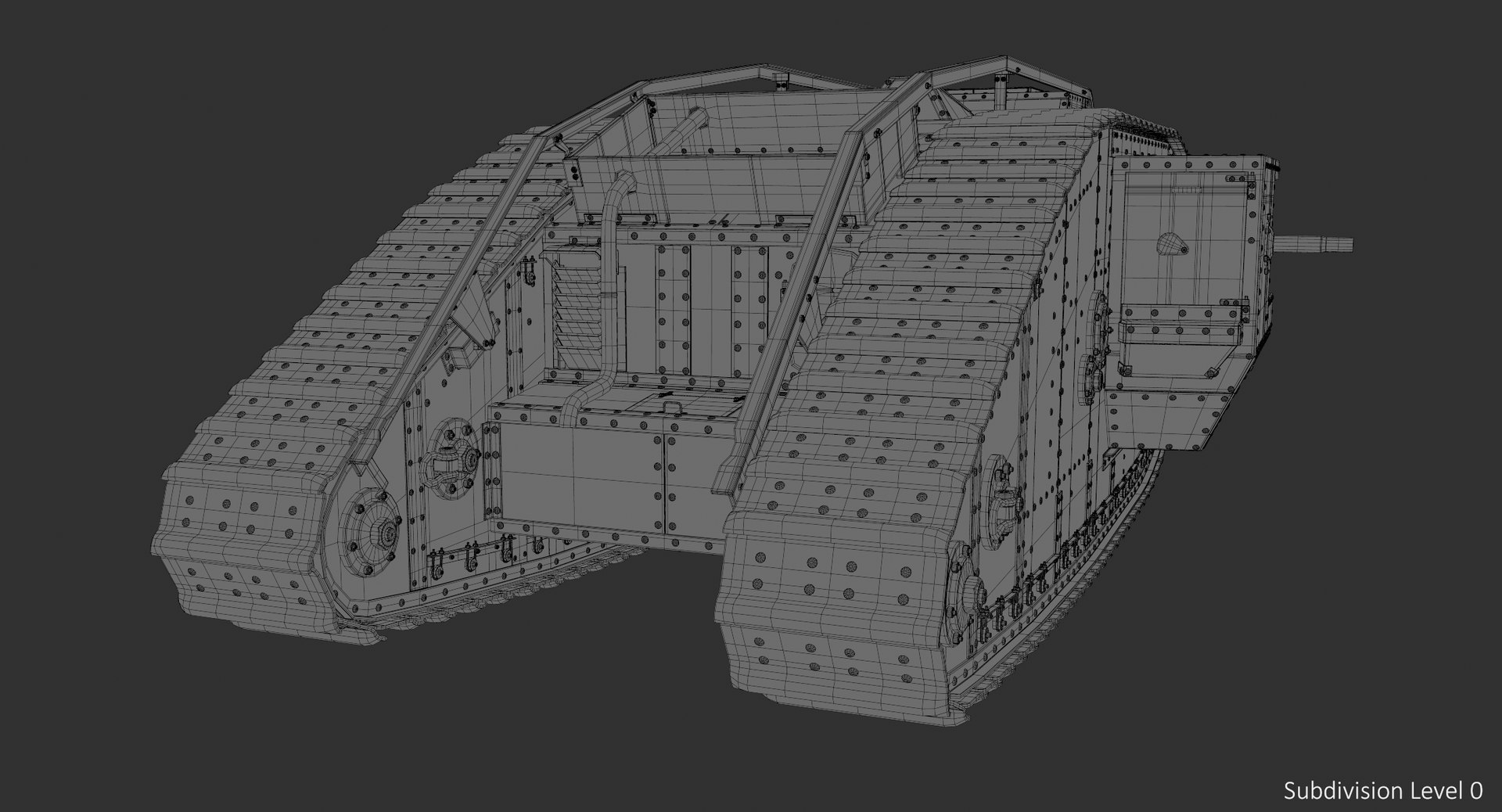 Mark Iv Wwi Tank Model - TurboSquid 1182836