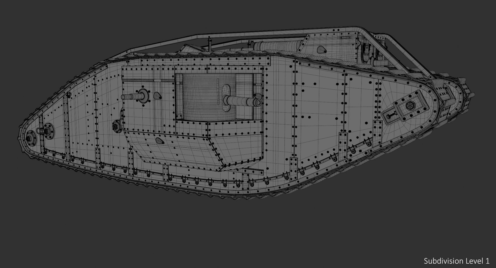 Mark Iv Wwi Tank Model - TurboSquid 1182836