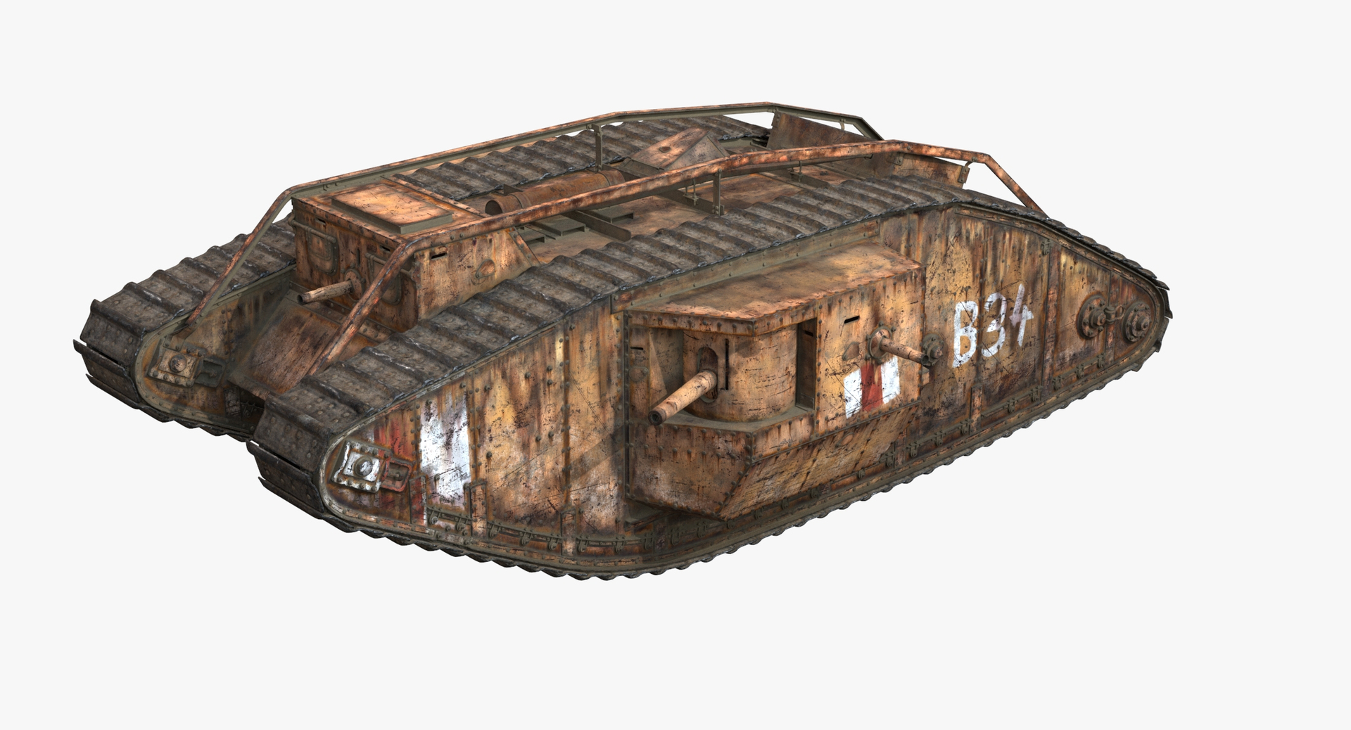 Mark Iv Wwi Tank Model - TurboSquid 1182836