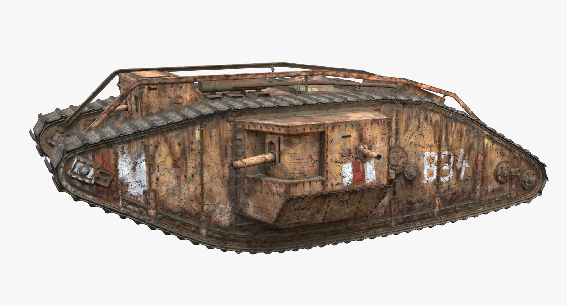 Mark Iv Wwi Tank Model - TurboSquid 1182836