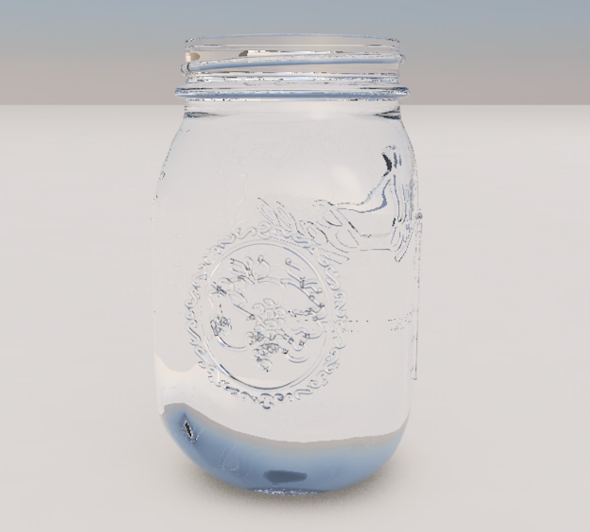 3d ball jar mason model