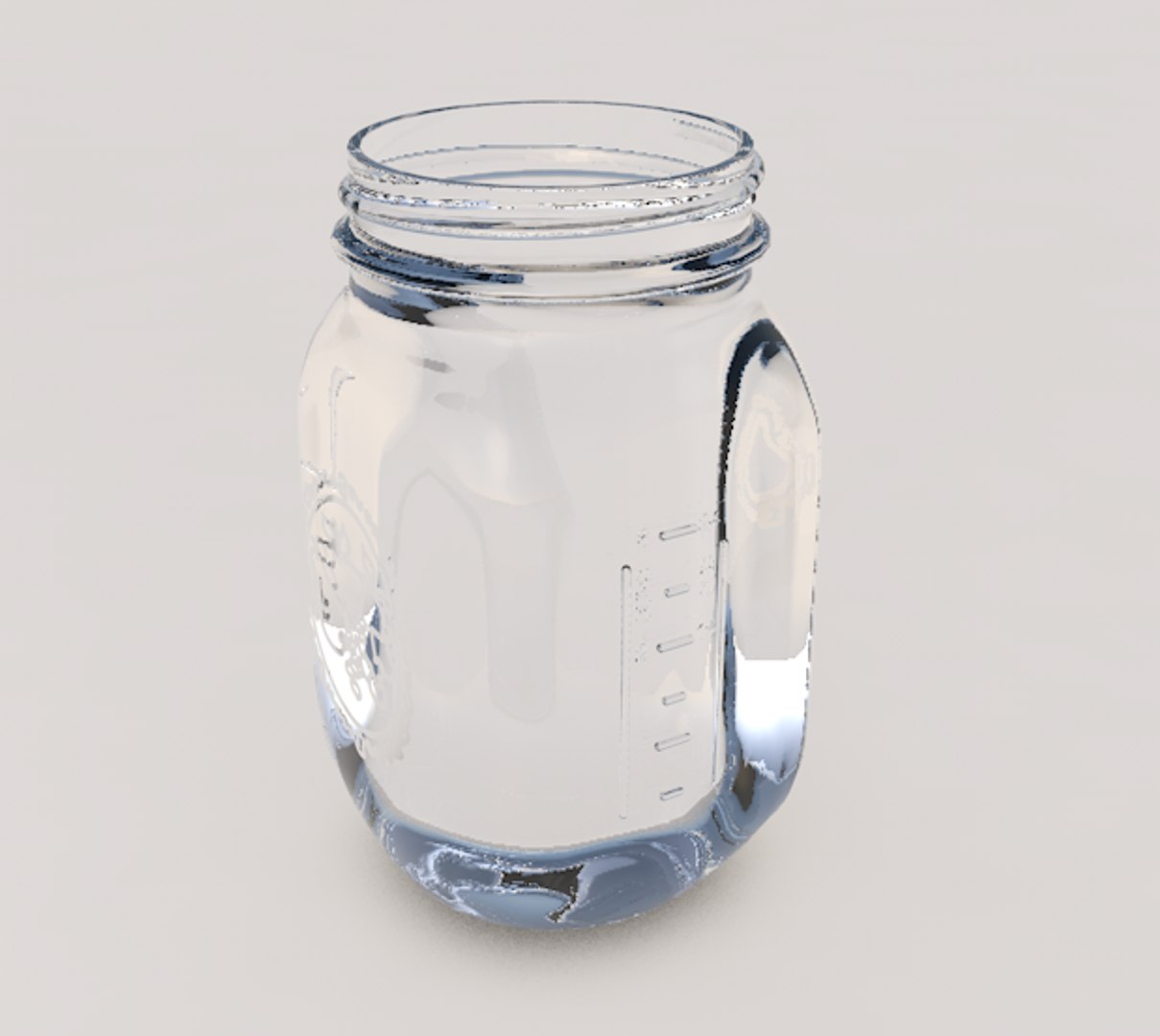 3d ball jar mason model