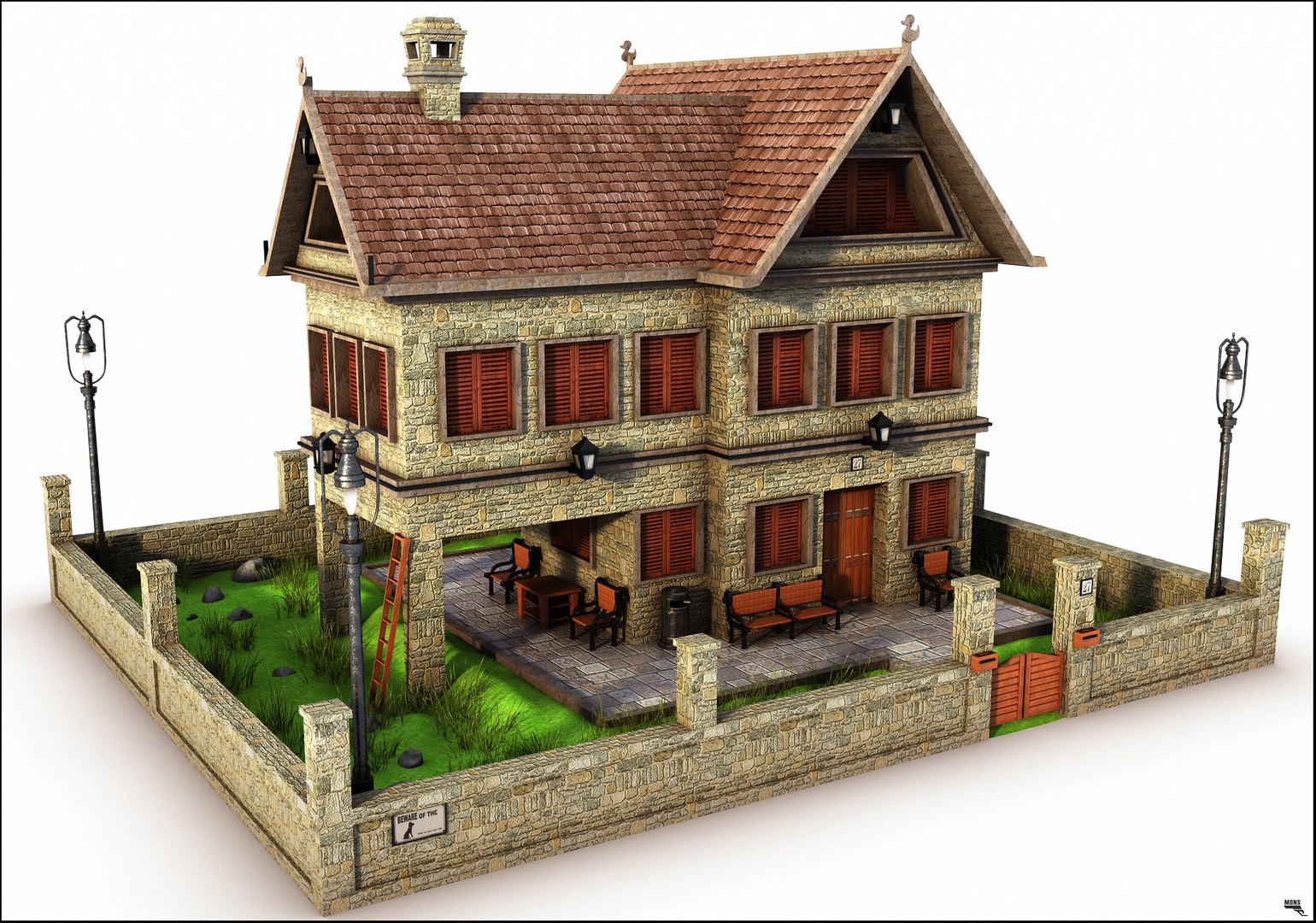 House Mountain Rustic 3D - TurboSquid 1153475